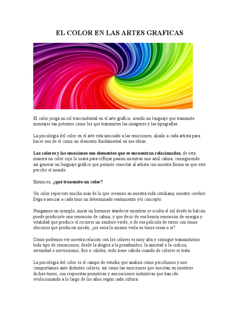 El Color en Las Artes Graficas | PDF | Color | Sentidos