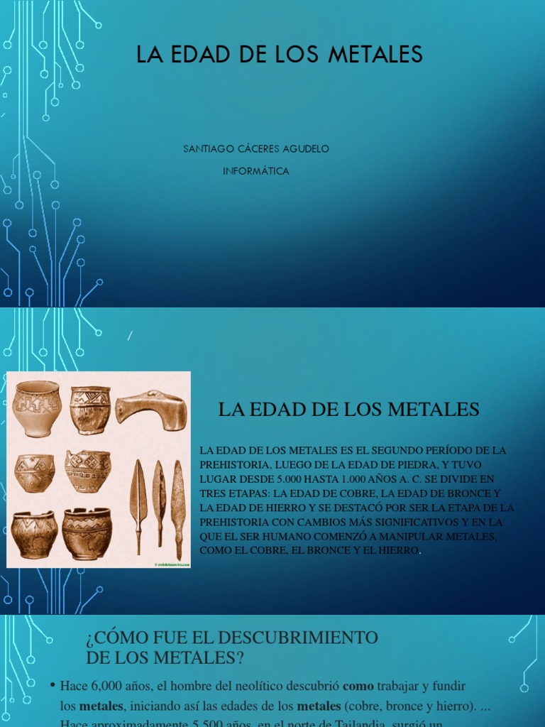 La Edad De Los Metales Final Pdf Bronce Rieles