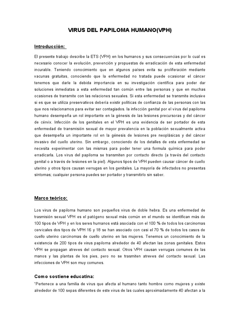 (VPH) Introduccion | PDF | Especialidades Medicas | Enfermedades y ...