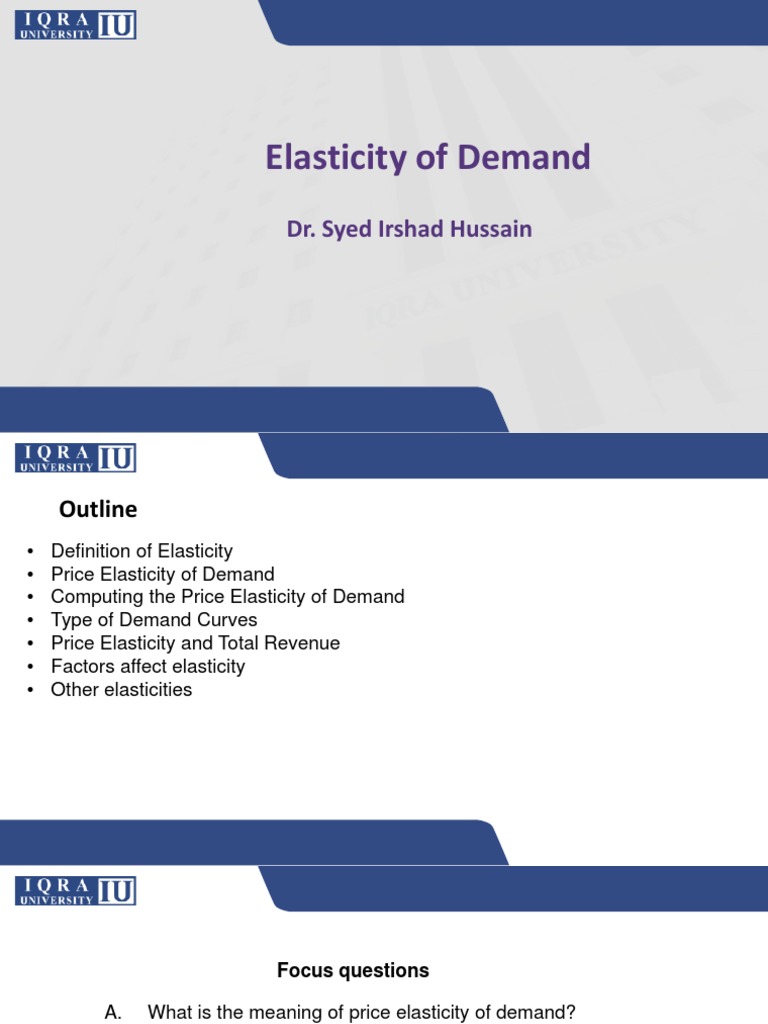 Demand Elasticity | PDF | Demand | Price Elasticity Of Demand