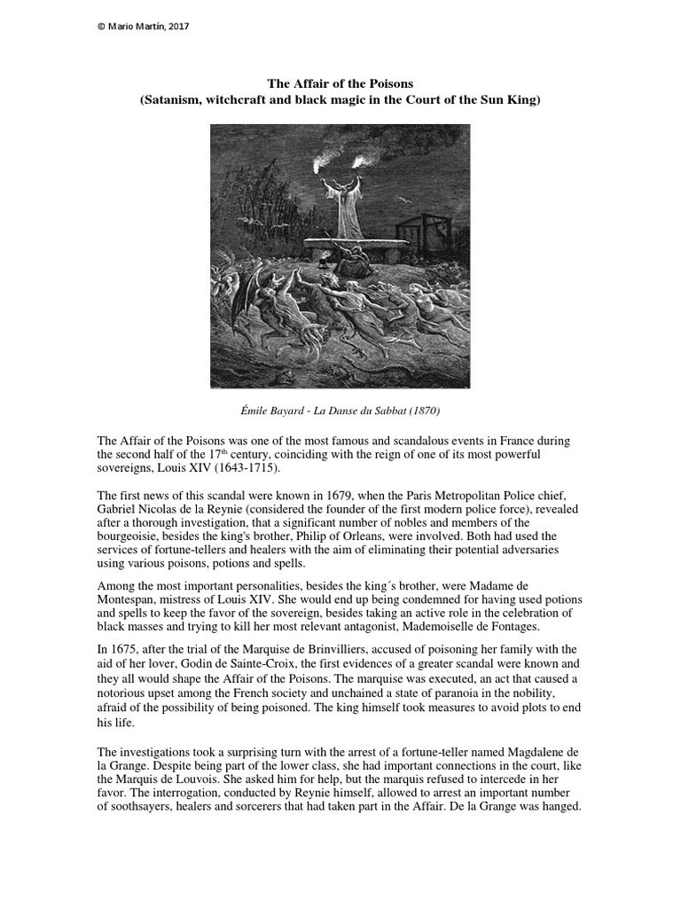 The Affair of The Poisons Satanism Witch | PDF | Violence