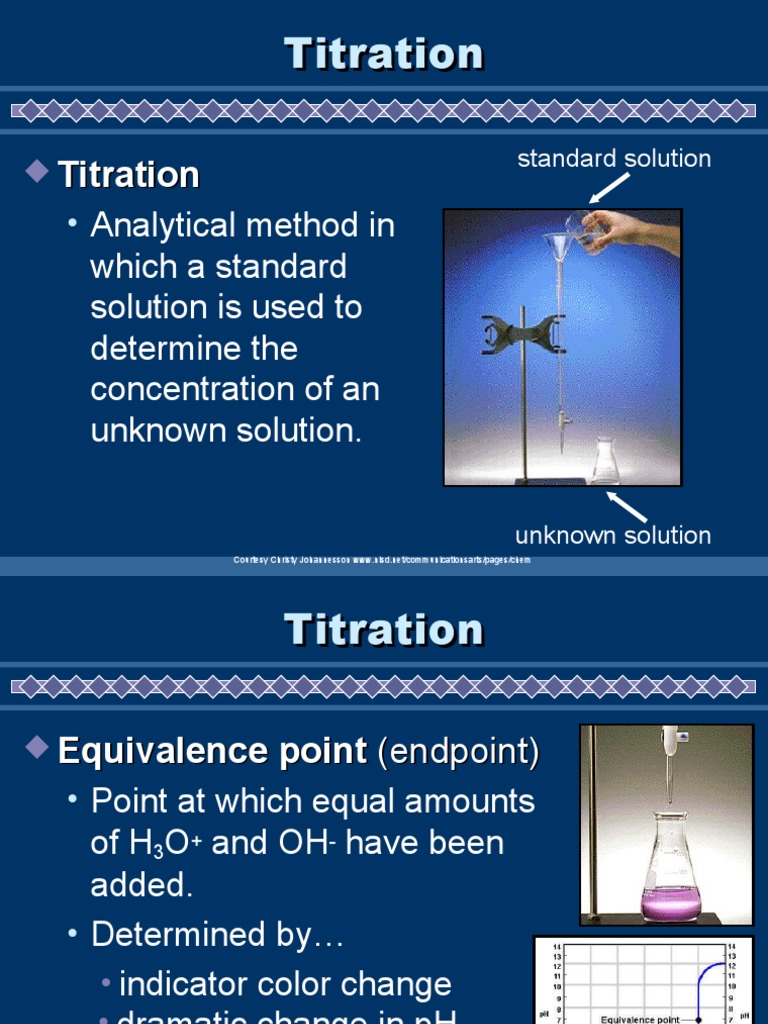 Titration | PDF | Titration | Chemistry