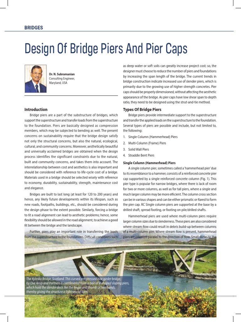 Design of Bridge Piers and Pier Caps: Bridges | PDF | Truss | Bridge