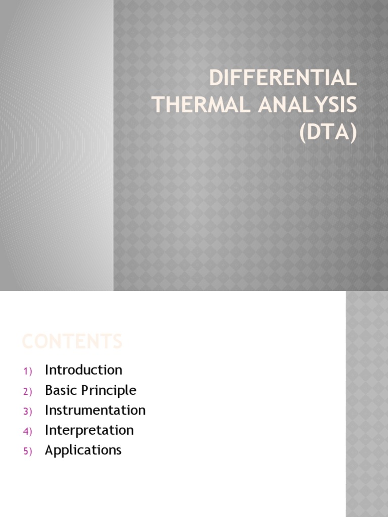 Differential Thermal Analysis | Descargar gratis PDF | Thermal Analysis | Thermocouple