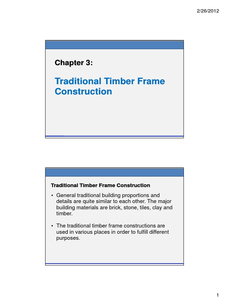 Traditional Timber (Compatibility Mode) | Download Free PDF | Framing ...