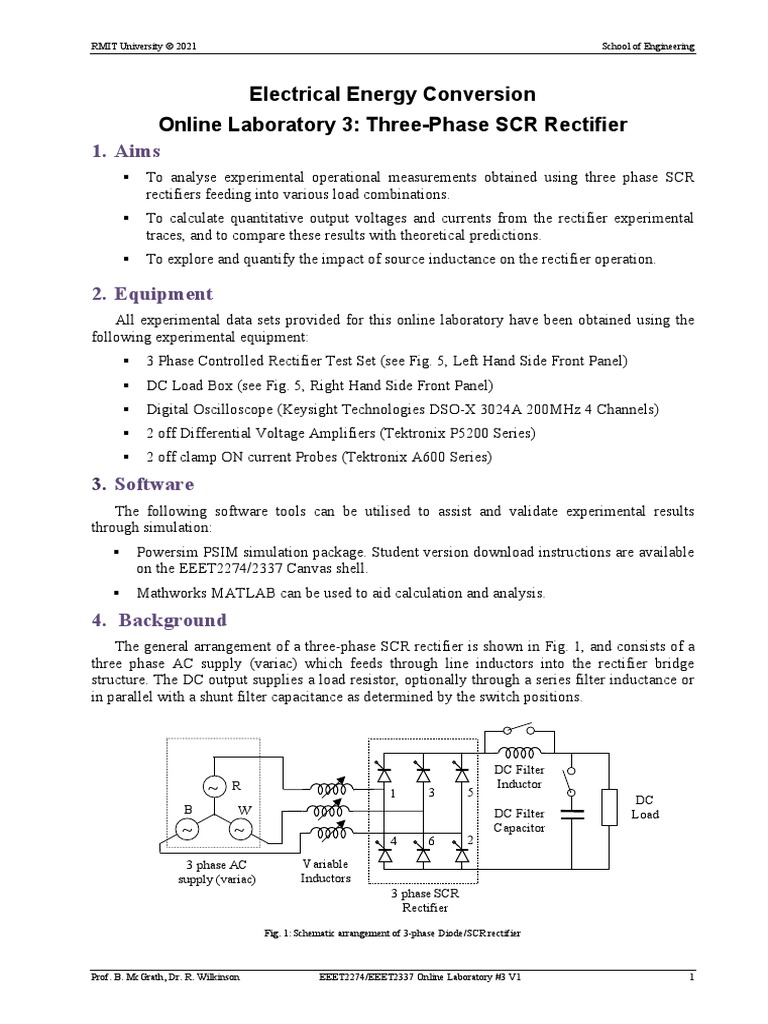 EEET2274 Online Laboratory 3 2021 | Descargar gratis PDF | Rectifier | Alternating Current