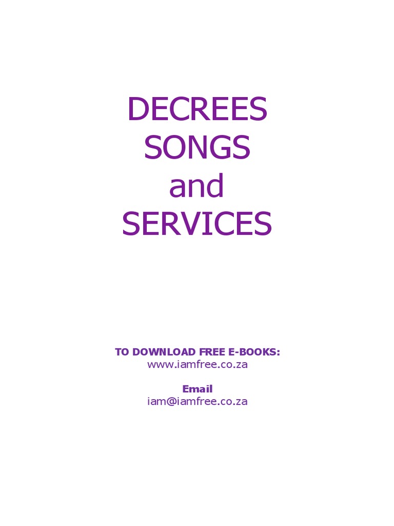 Decrees Songs and Services I+AM+FREE | Download Free PDF | Ascended ...