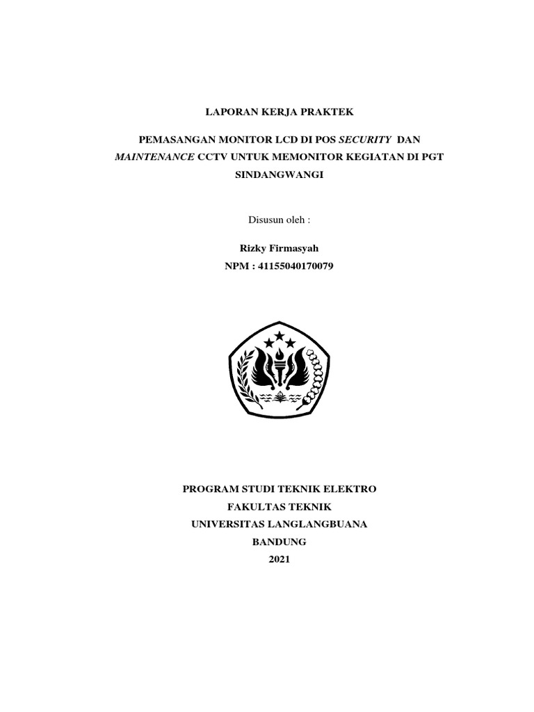 Pemasangan Monitor di Pos Security PGT | PDF | Bisnis | Komputer