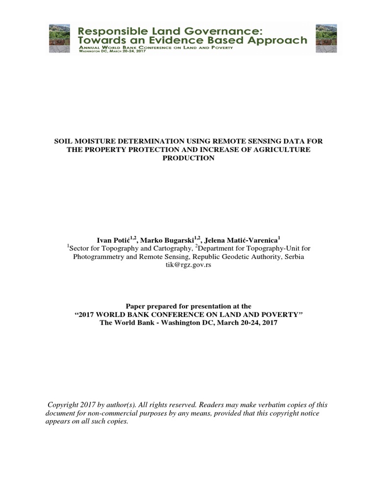 SMI Formula - Using Remote Sensing Data | PDF | Flood | Satellite Imagery