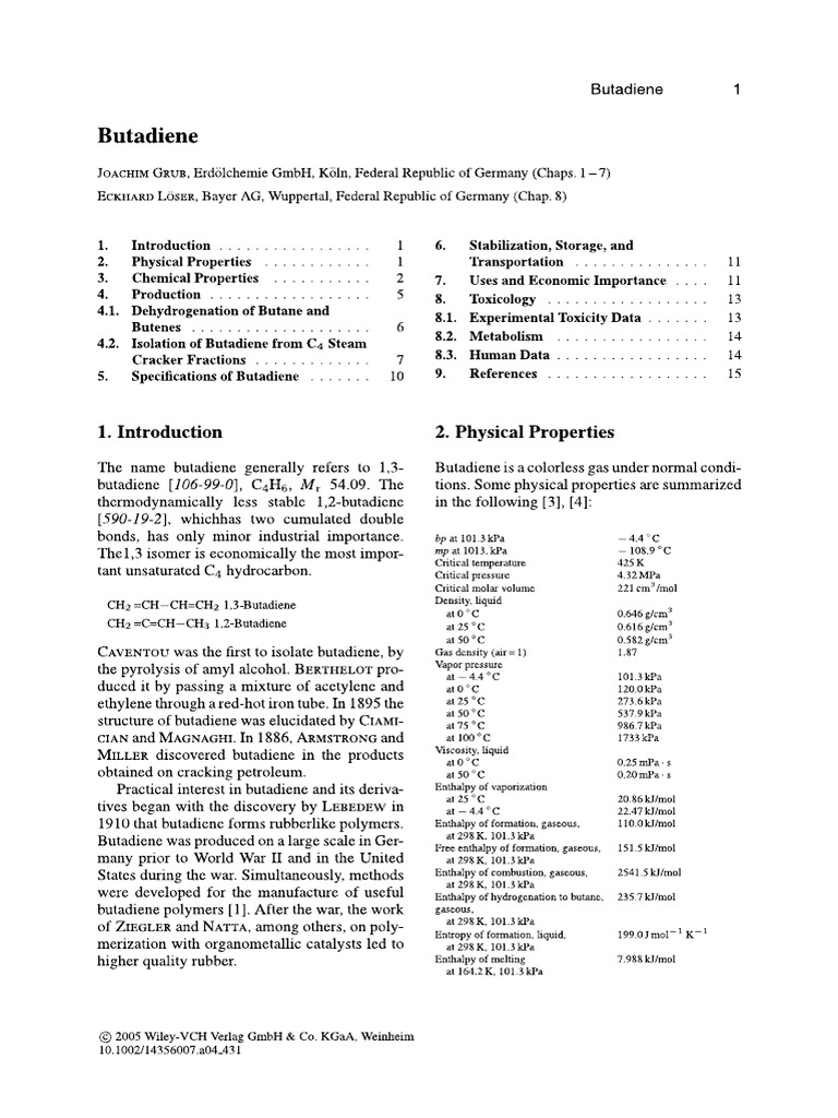 Butadiene | PDF