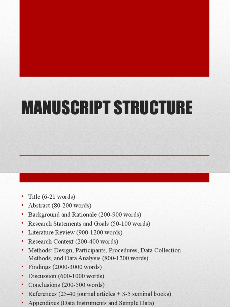 Manuscript Structure W6 | PDF | Cross Cultural Communication | English ...