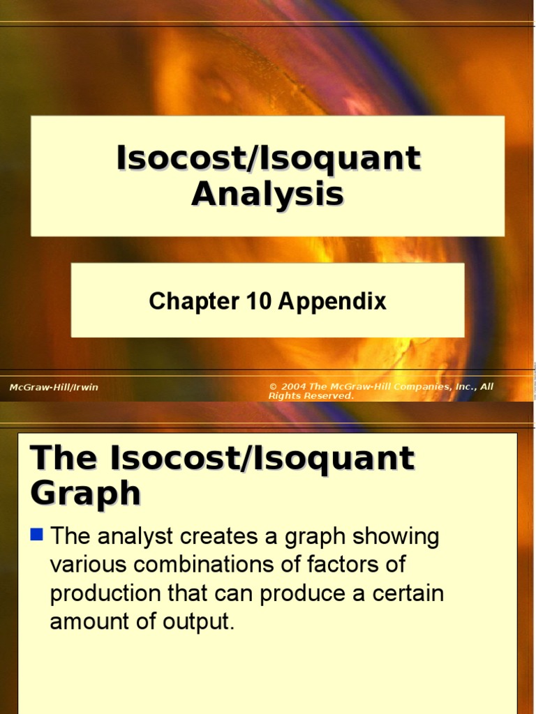 Isocost Isoquant Analysis | PDF | Labour Economics | Production And ...
