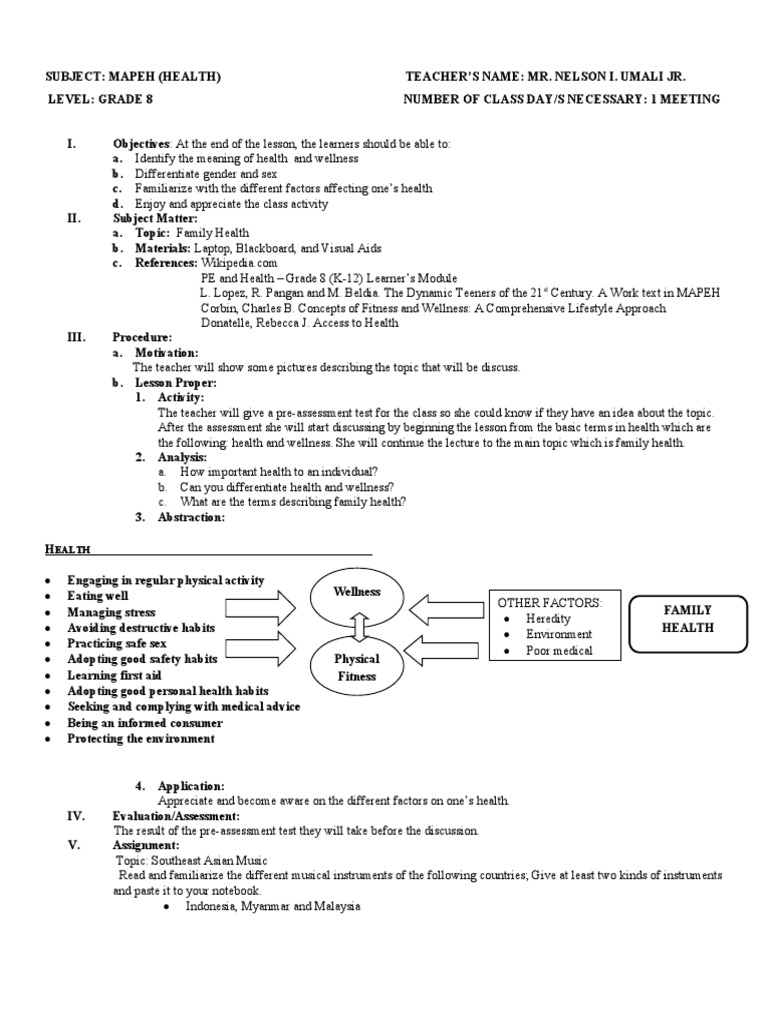 Lesson Plan 8 - Health 8 | PDF | Lesson Plan | Teaching