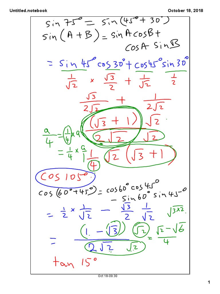 Trigonometry Identities | PDF