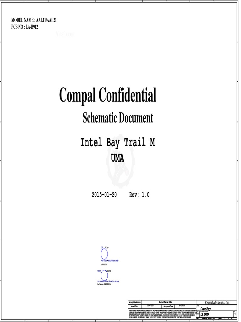 Compal LA-B912 Schematic 2015 | PDF | Classified Information | Usb