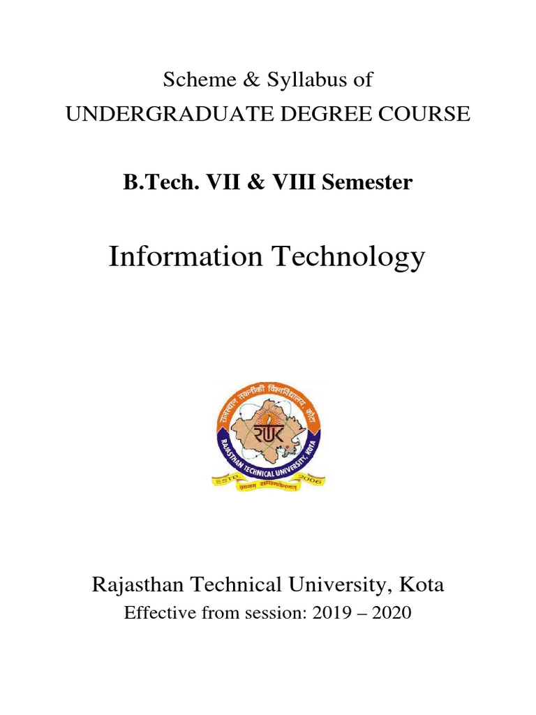 7 IT 7 To 8 Scheme Syllabus | PDF | Apache Hadoop | Map Reduce