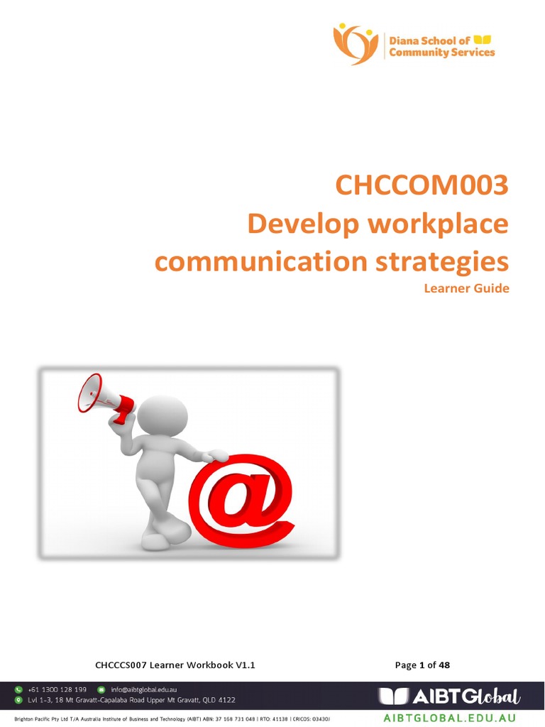 CHCCOM003 Learner Guide V1.1 | PDF | Competence (Human Resources ...