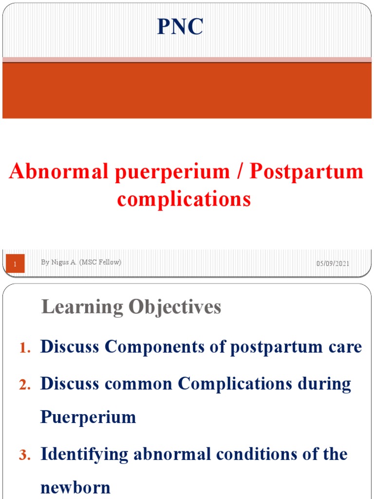 Abnormal Puerperium | PDF | Postpartum Period | Human Reproduction