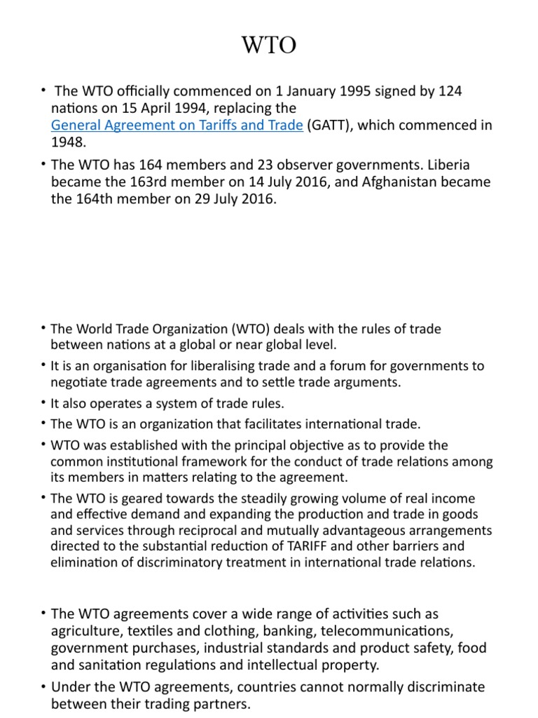 General Agreement On Tariffs and Trade | PDF | Market Access | World ...