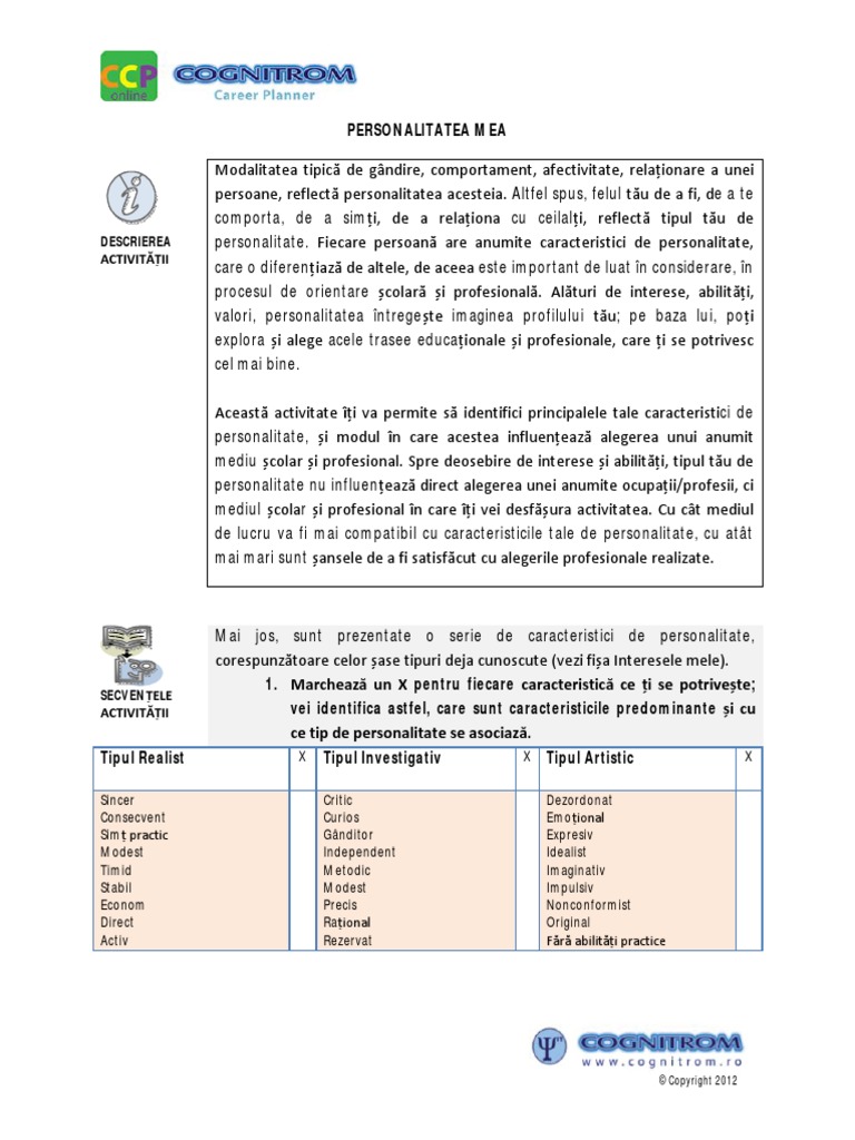 4.personalitatea Mea-2 | PDF