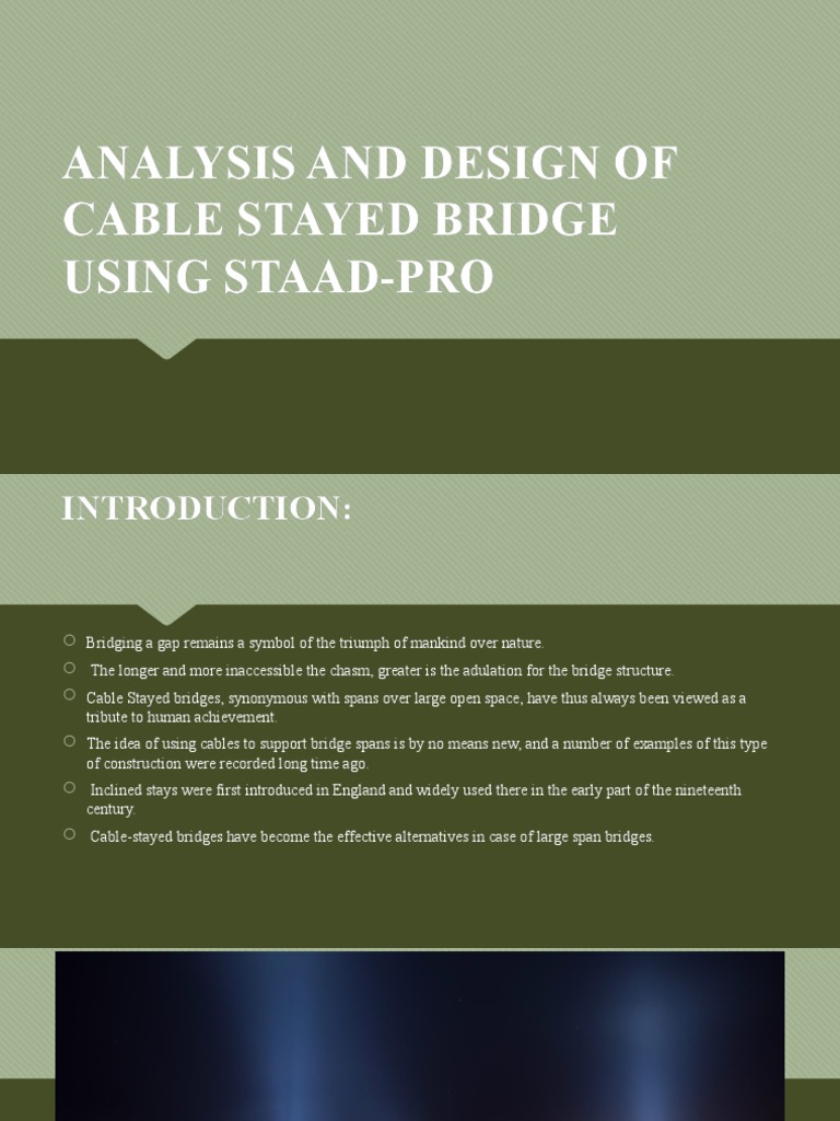 ANALYSIS AND DESIGN OF Cable Stayed Bridge | PDF | Bridge | Economic ...