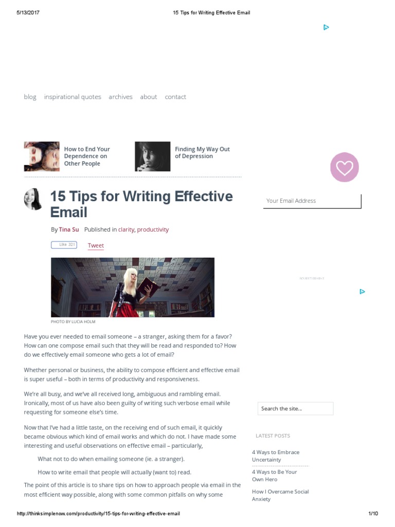 15 Tips For Writing Effective Email | PDF | Communication