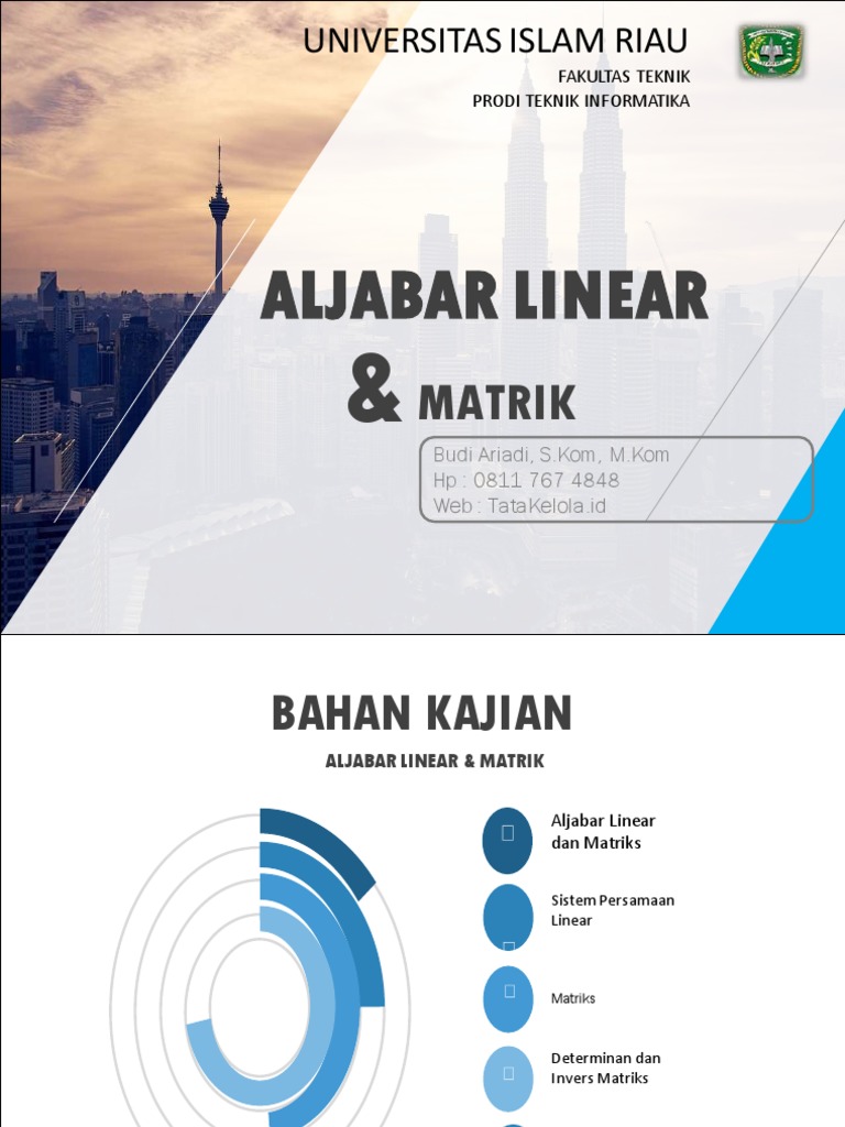 Aljabar Linear dan Matriks Dasar | PDF