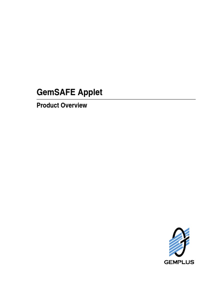 Gem Safe Applet | PDF | Public Key Cryptography | Key (Cryptography)