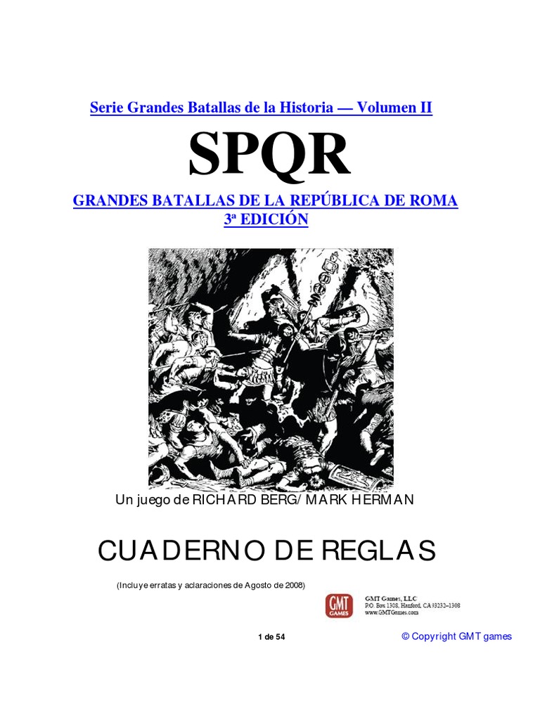 SPQR Deluxe 2008 Spanish Rules | PDF | Legion romana | Infantería