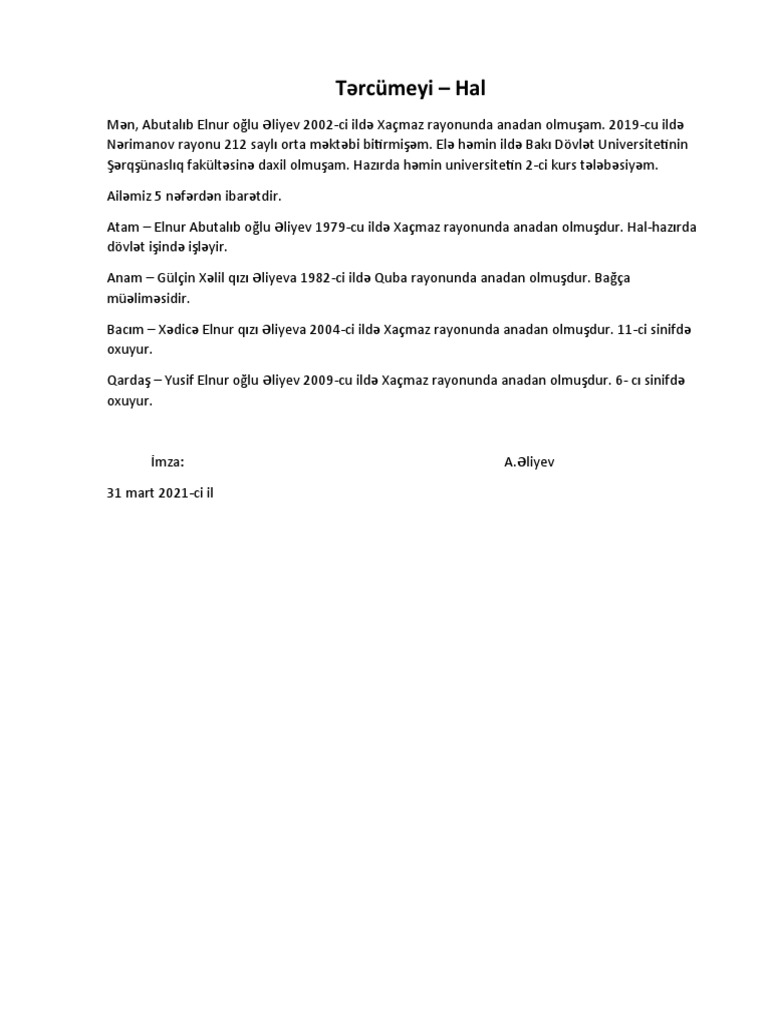 Abutalıb Tərcümeyi Hal | PDF