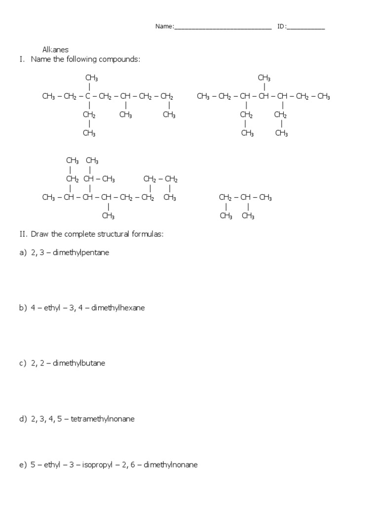 Naming Alkanes | PDF
