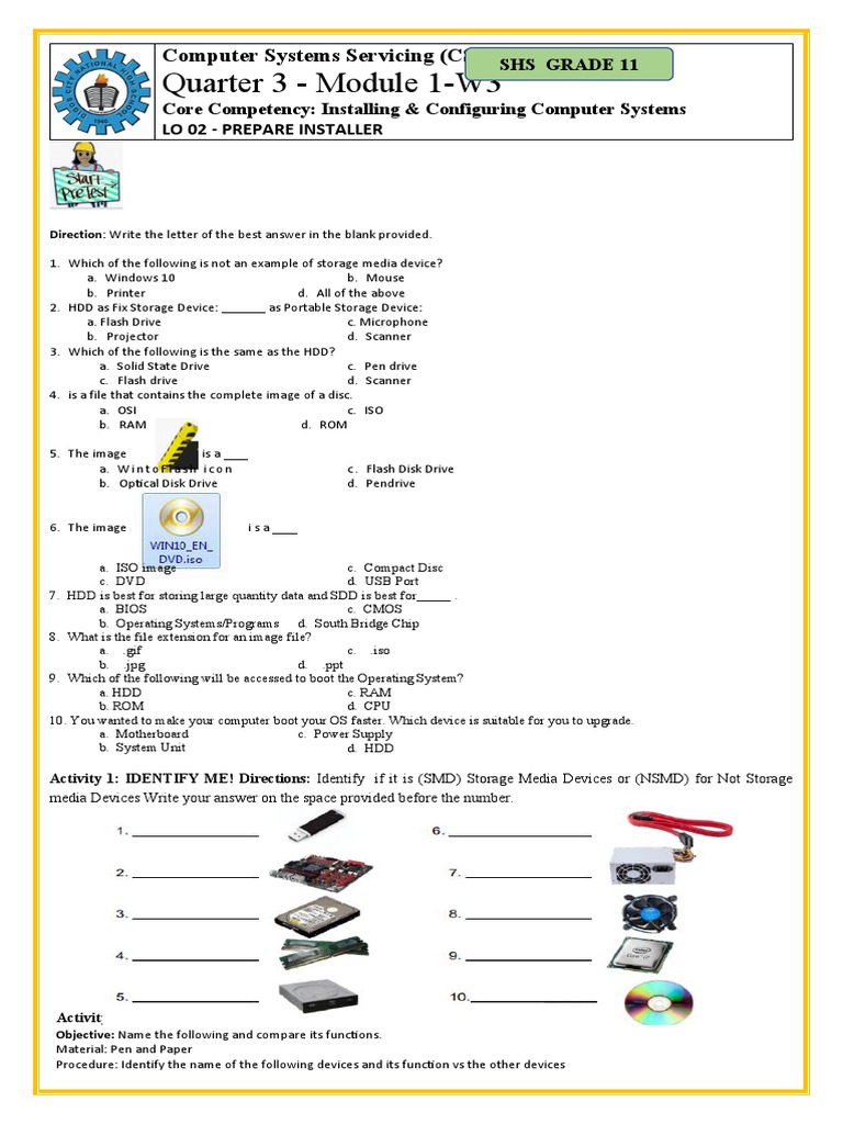 Quarter 3 - Module 1-W3: Computer Systems Servicing (CSS) | PDF | Usb ...