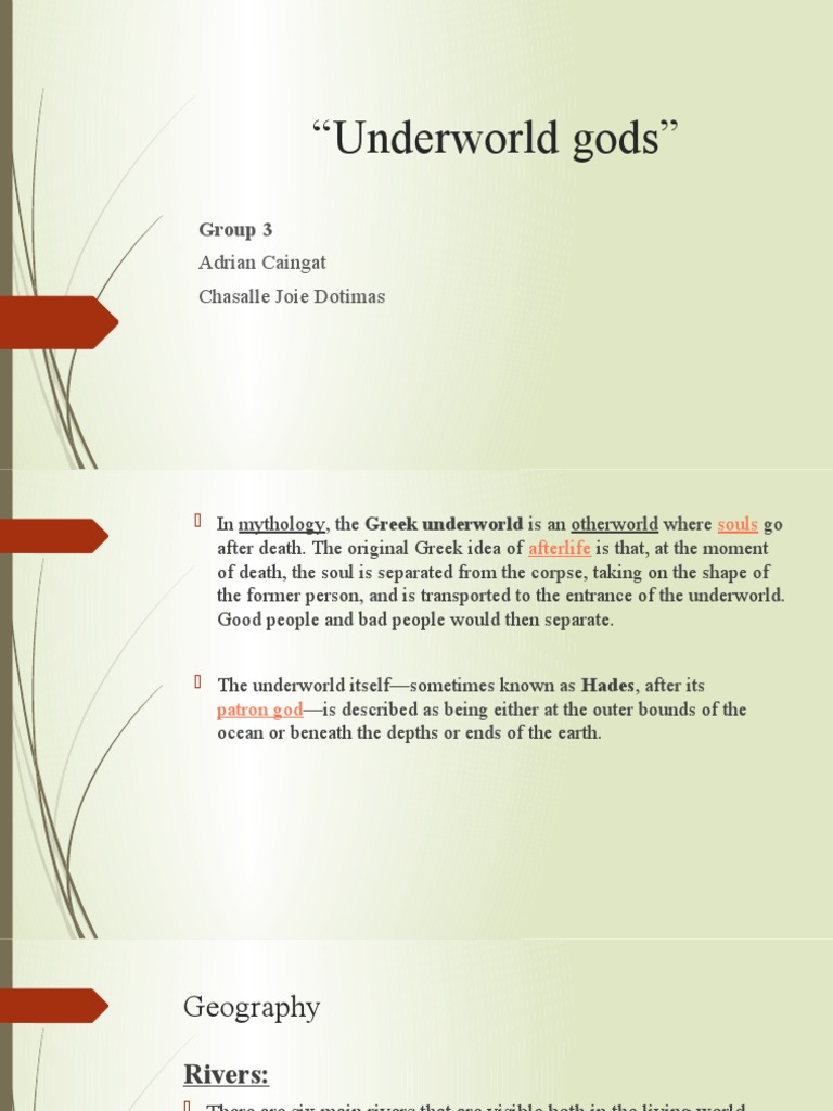 Greek Underworld: Gods and Geography | PDF | Greek Underworld | Hades