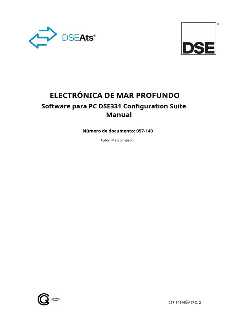 DSE331 Configuration Suite PC Software Manual - En.es | PDF | Relé | Scada