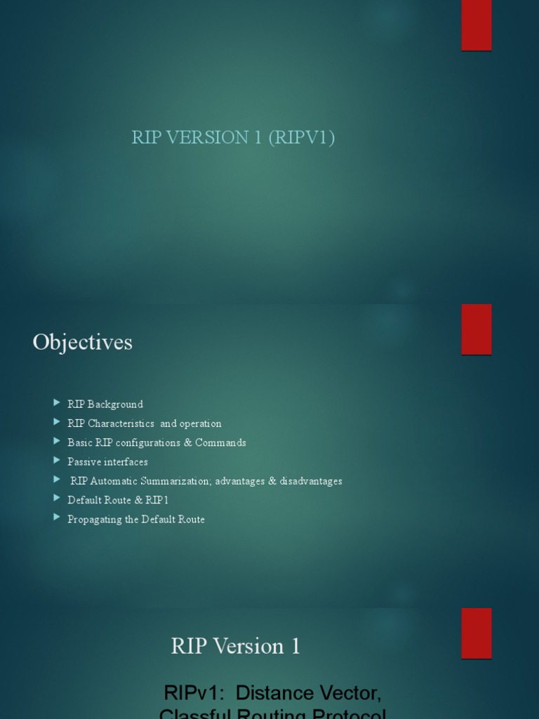 Rip Version 1 (Ripv1) | PDF | Routing | Ip Address