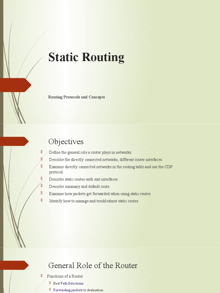 Static Routing 2019 | PDF | Router (Computing) | Routing