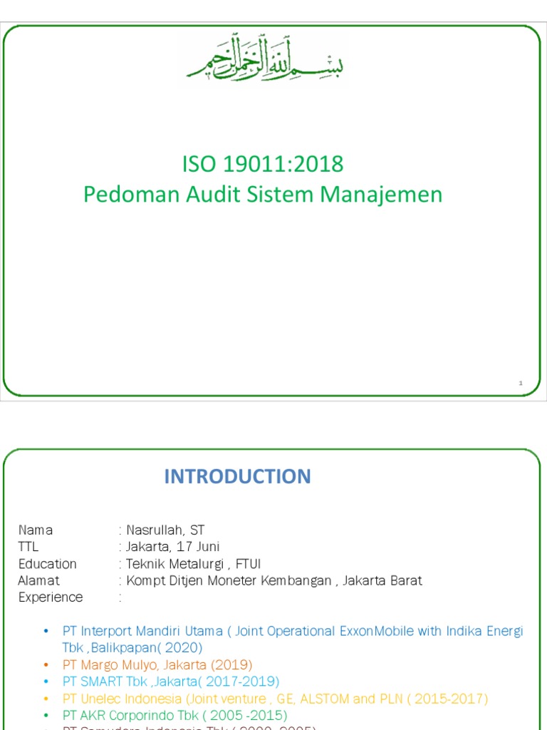 Materi Training ISO 19011 | PDF