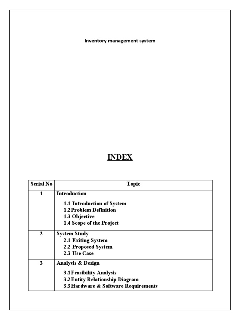 Inventory Management System | PDF | Feasibility Study | Inventory