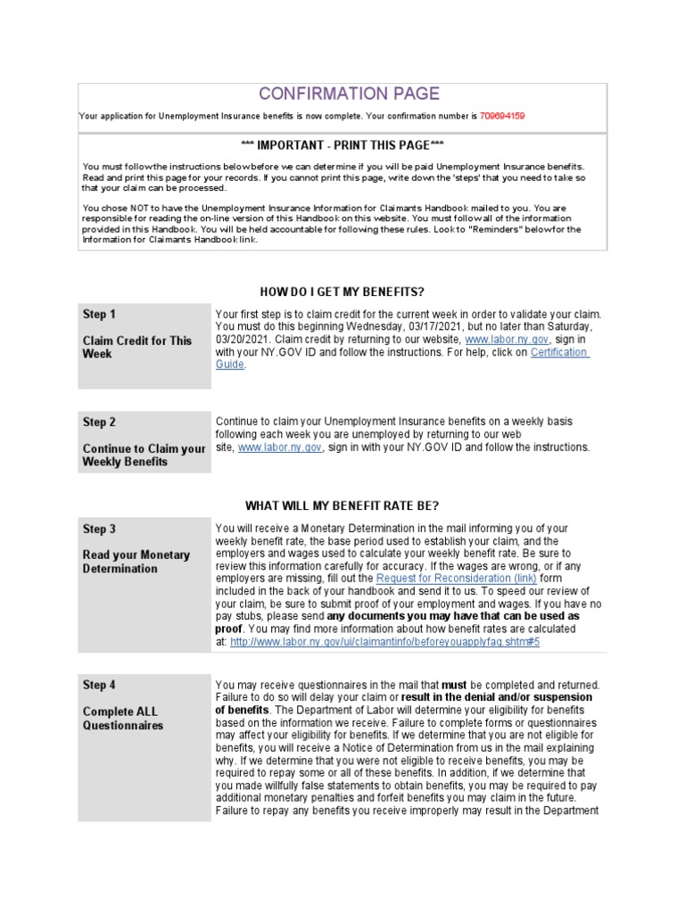 Confirmation Page: Important - Print This Page | PDF | Personal ...