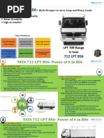 Tata LPT 1109H EX2 Specifications | PDF | Manual Transmission | Horsepower