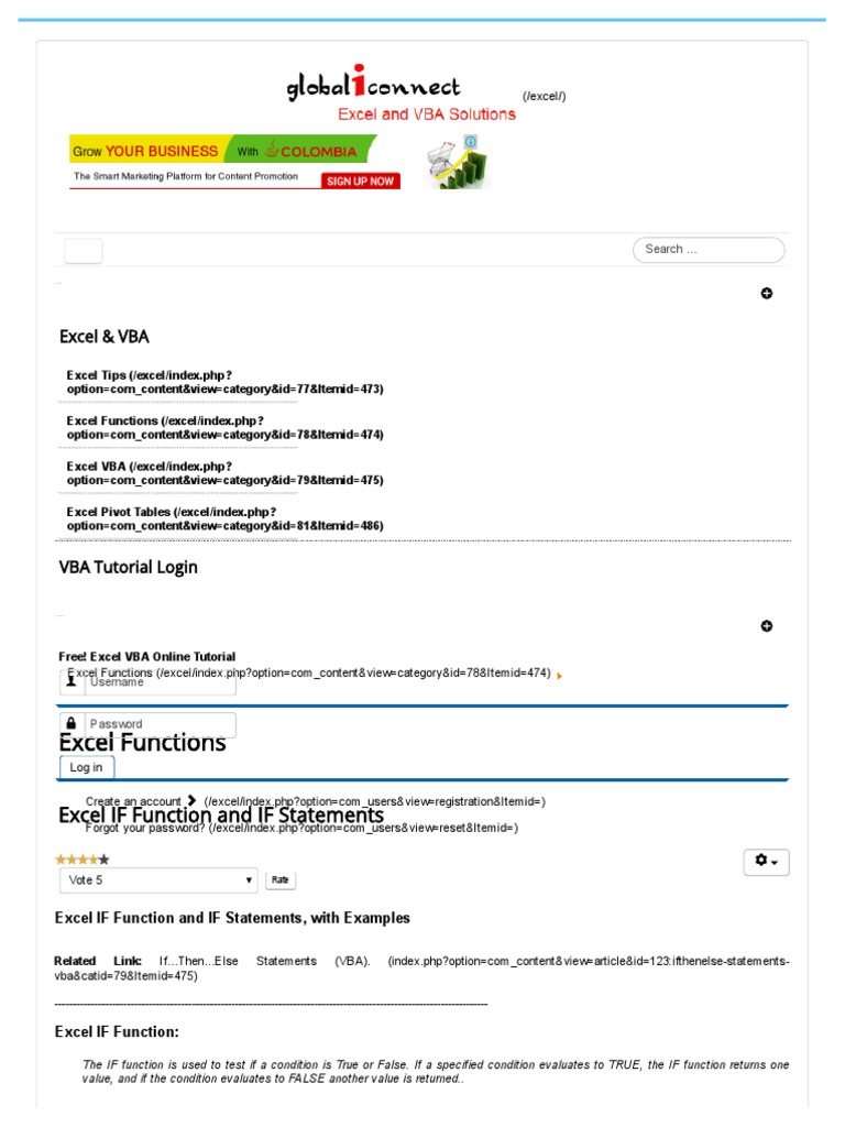 Excel IF Function and IF Statements | PDF | Boolean Data Type | Microsoft Excel