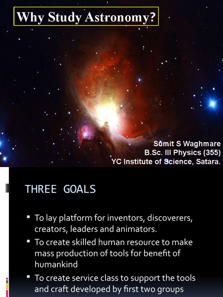 Why Study Astronomy - SUMIT2 | PDF