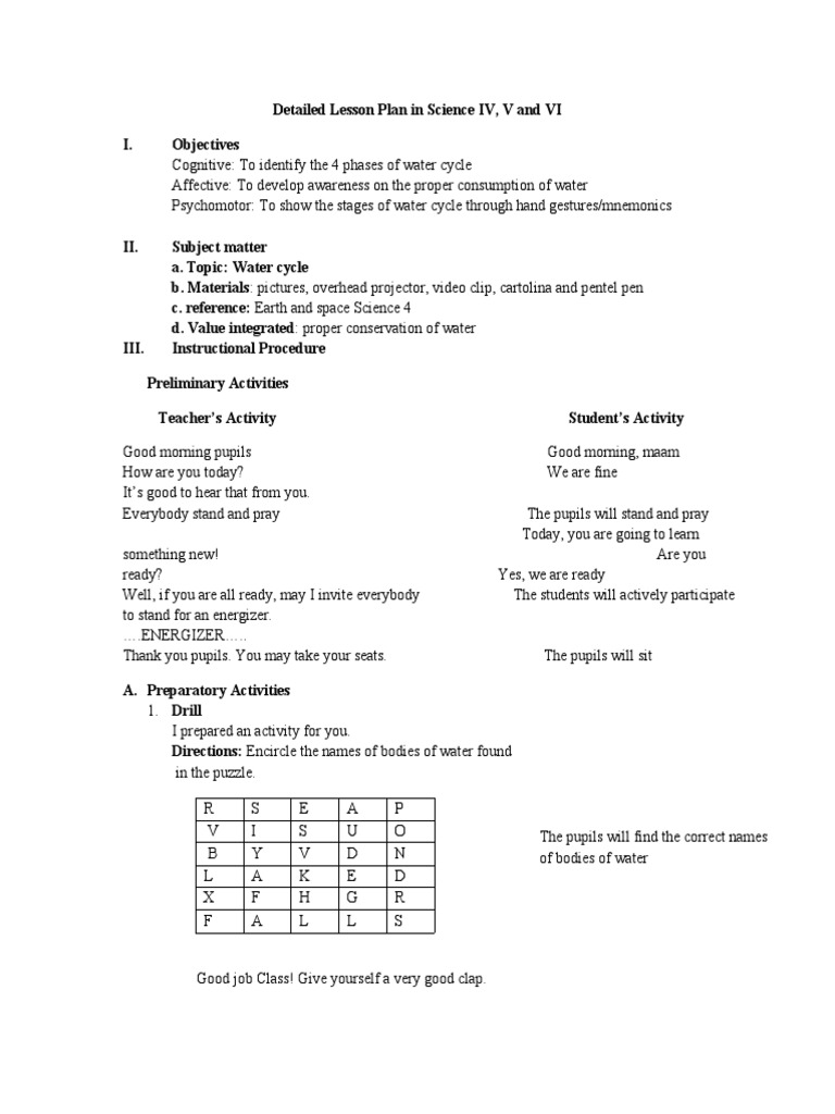 Lesson Plan | Download Free PDF | Water Cycle | Evaporation