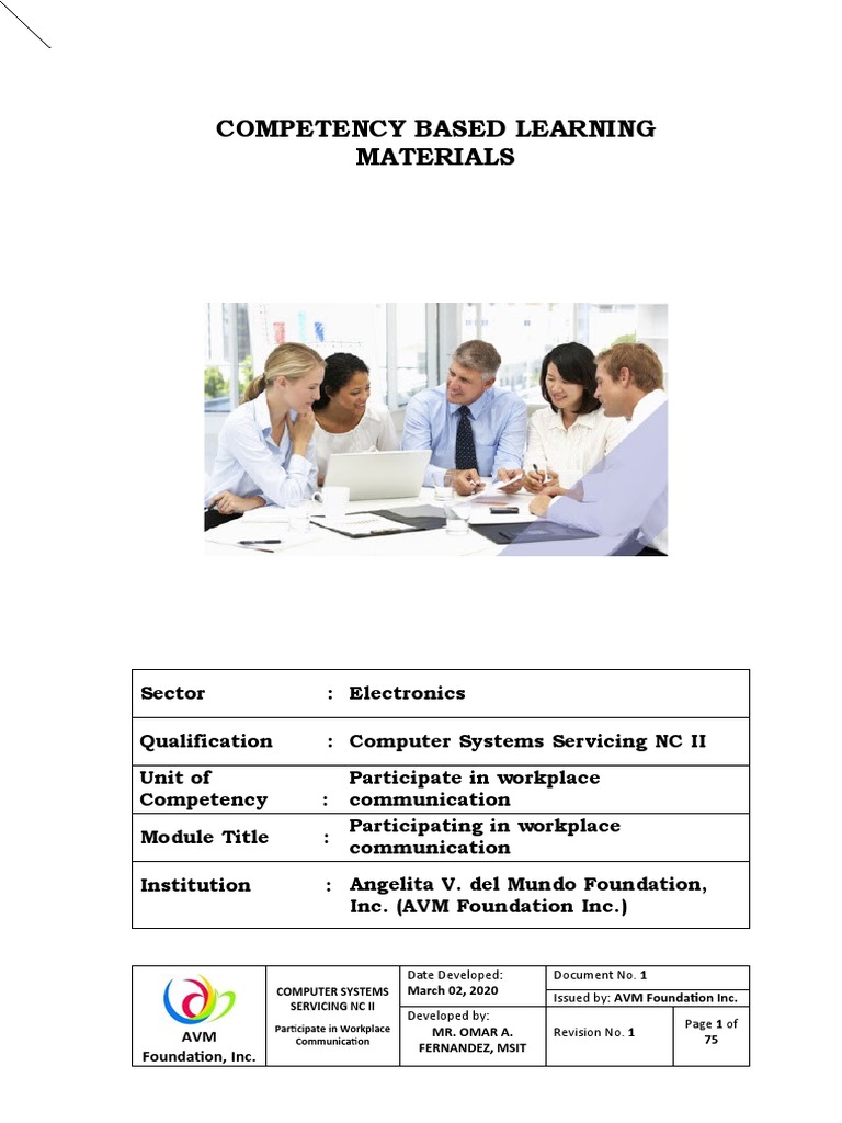 B1 - Participate in Workplace Communication - Printed | PDF ...
