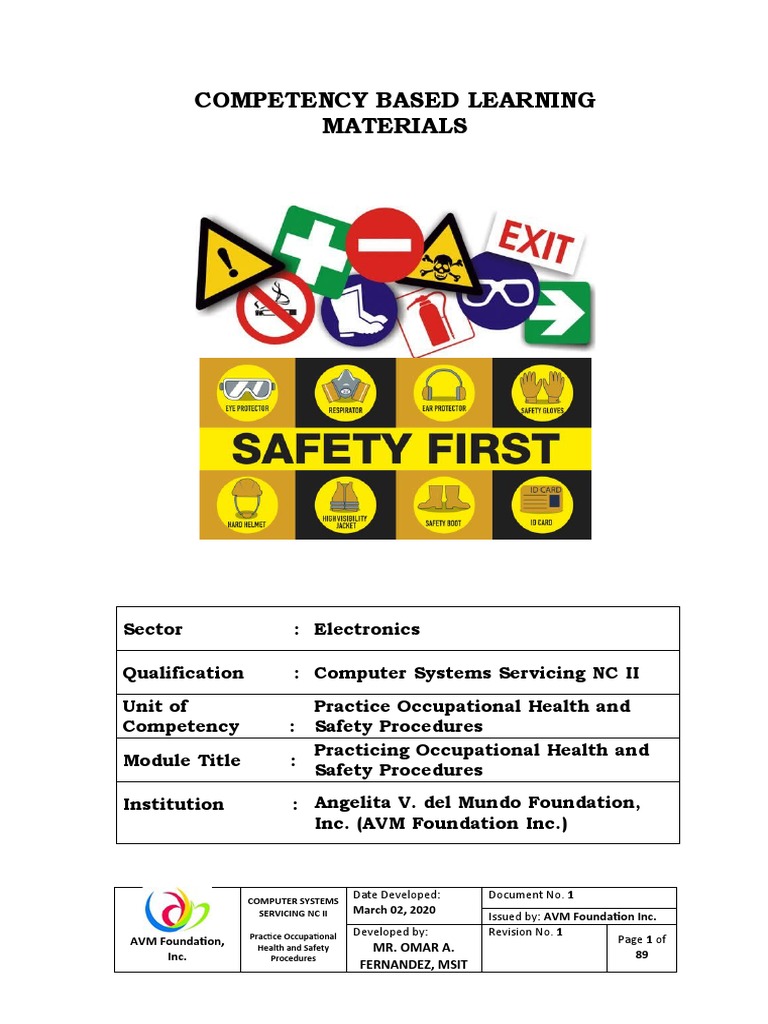 B4 - Practice Occupational Health and Safety Procedures - Printed | PDF ...