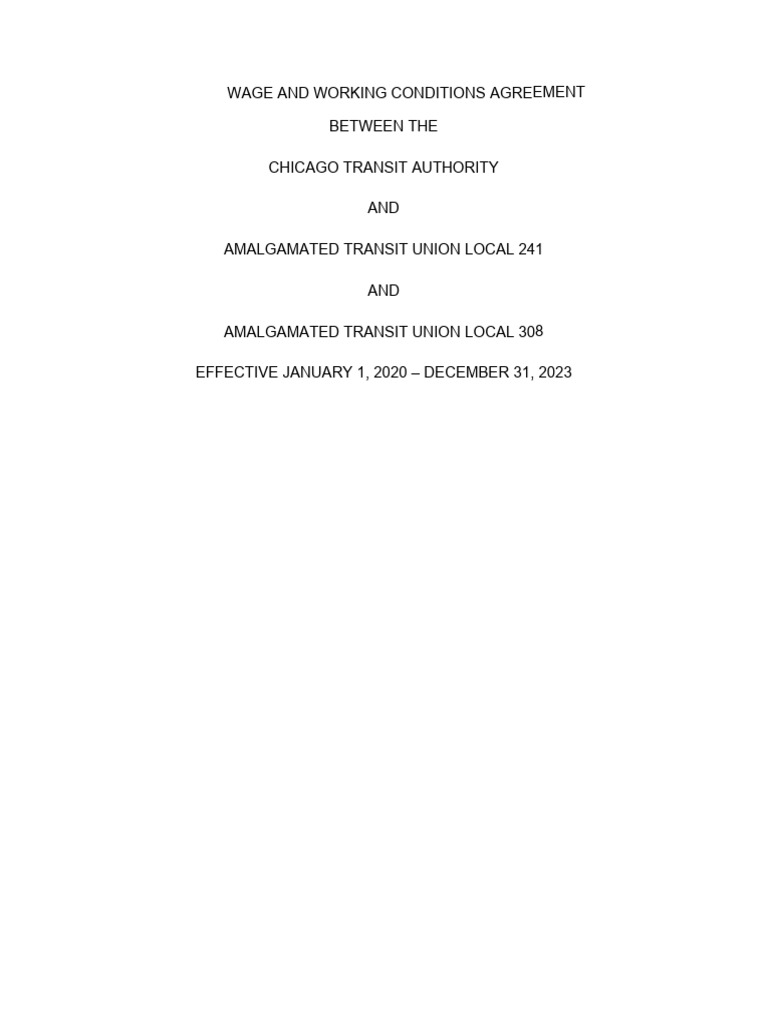 2020-2023 CTA and ATU Local 241/308 Wages and Working Conditions ...