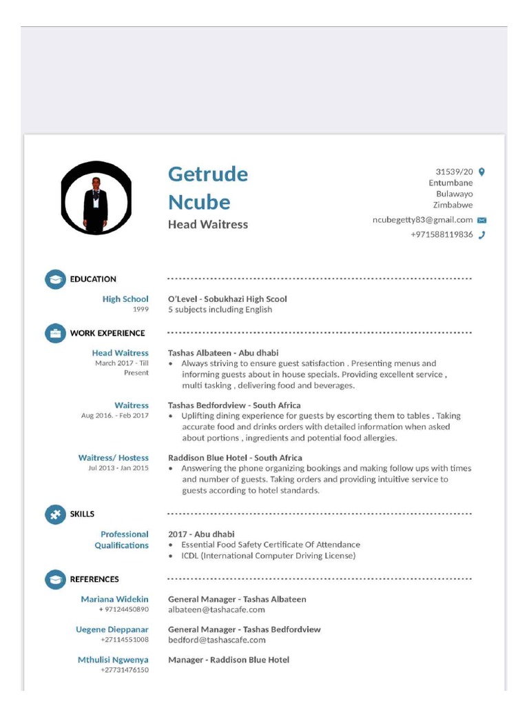 Getrude Ncube CV | PDF