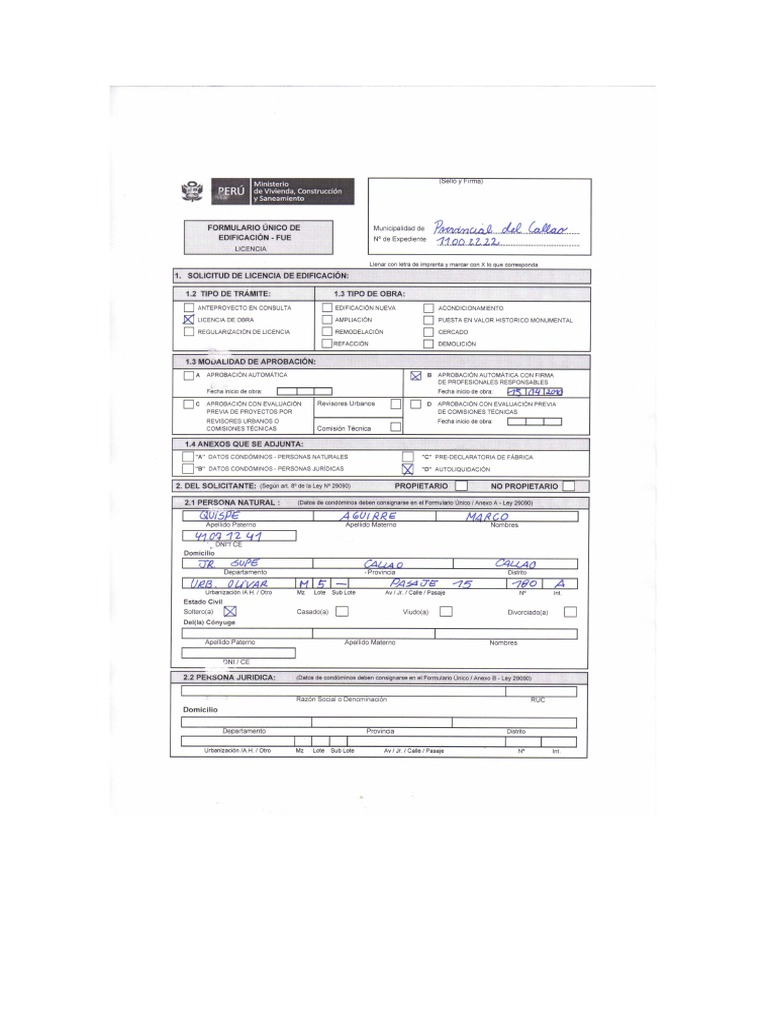 Ejemplo Practico Del Llenado de Formulario | PDF