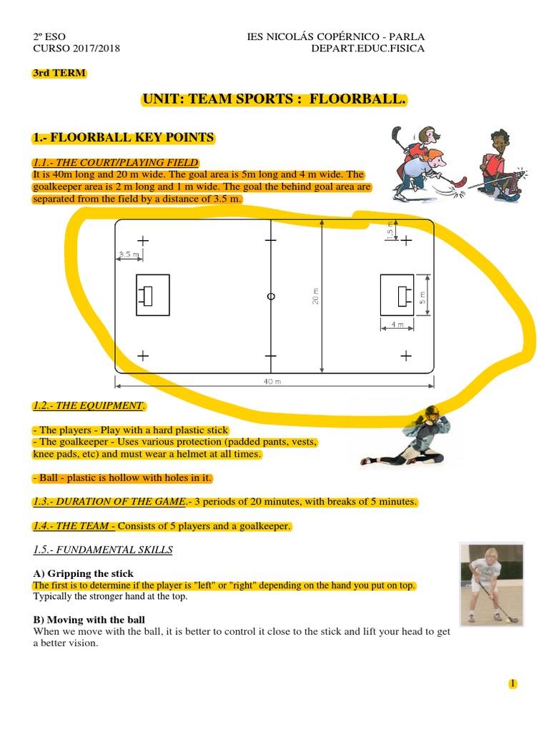 Unit: Team Sports: Floorball | PDF | Football Codes | Rules