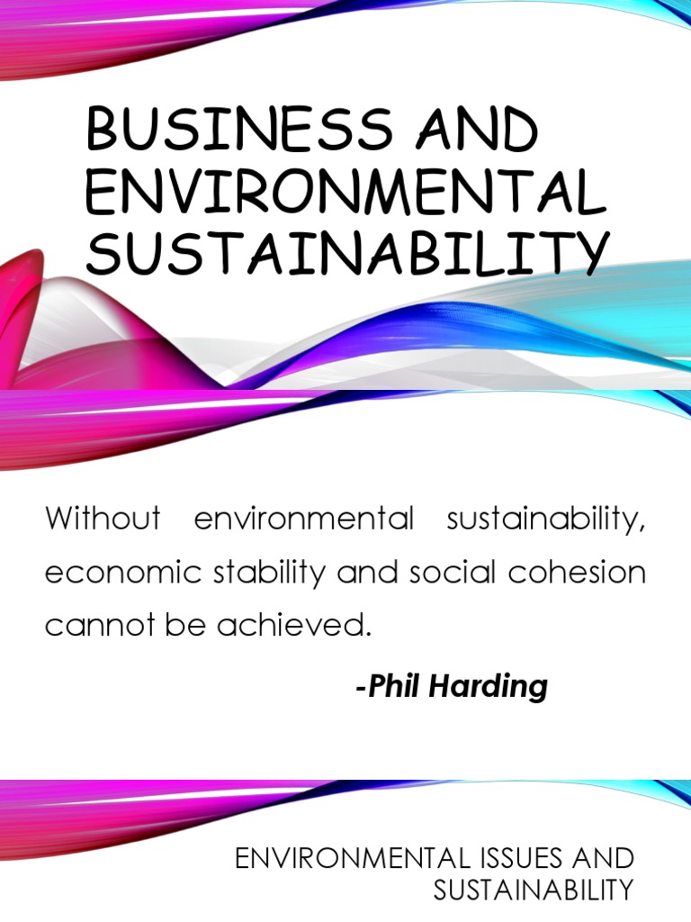 Business and Environmental Sustainability | PDF | Consumerism ...